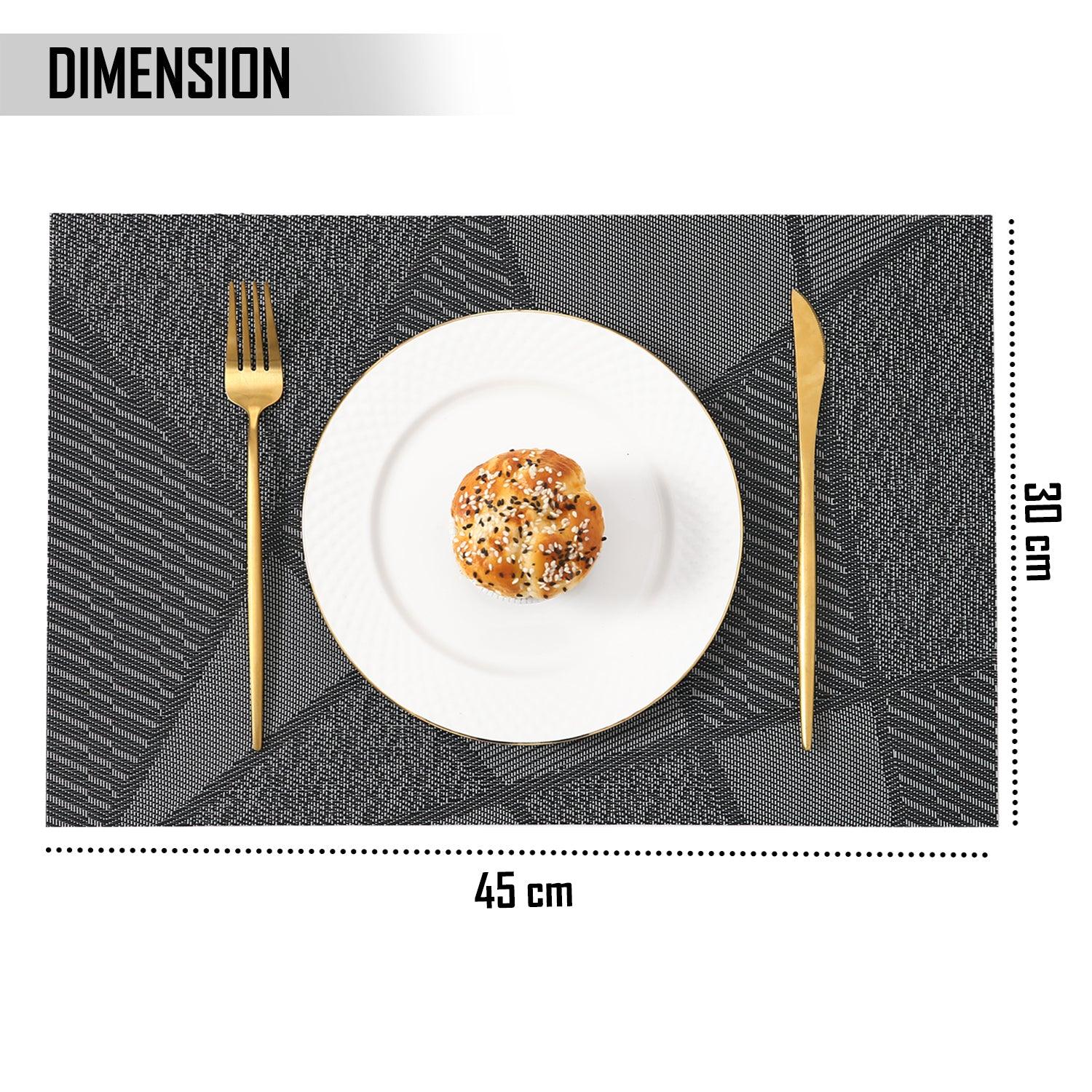 Abstract Black PVC Dining Table Mats | HOKIPO – HOKIPO | Har Ghar ka ...