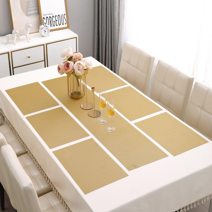PVC Dining Table Mats, Golden – HOKIPO | Har Ghar ka Humsafar