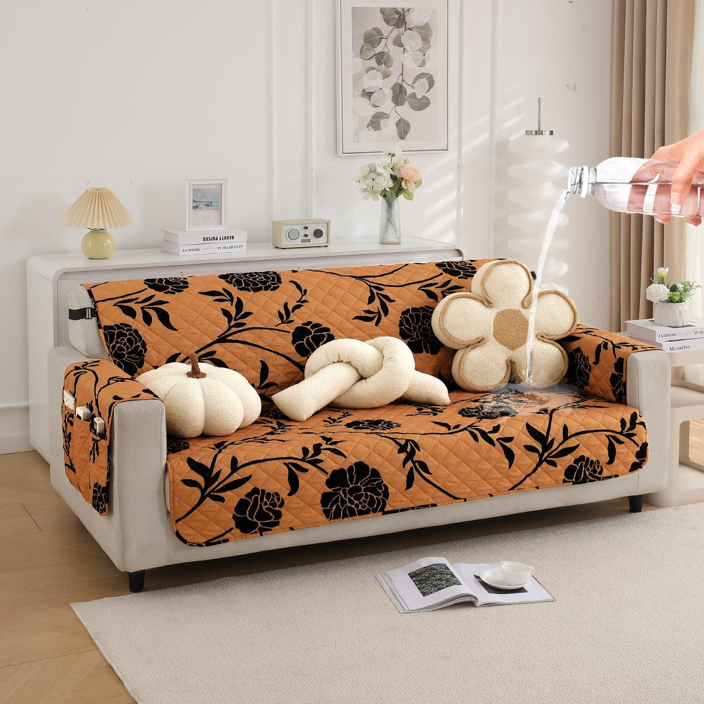Quilted Sofa Mats | Pet Friendly & Durable | HOKIPO – HOKIPO | Har Ghar ...